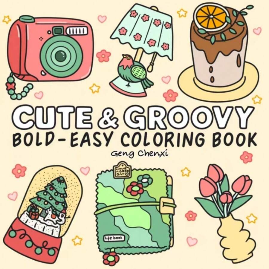 1PC Cute & Groovy Coloring Book, A Coloring Book Specifically Designed ...