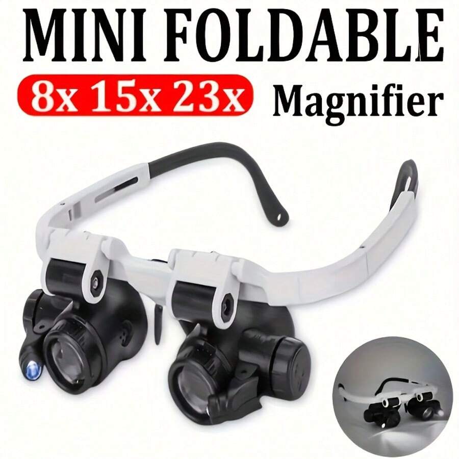 Three-Multiple Double Head Wear High-Power LED Magnifying Glass ...