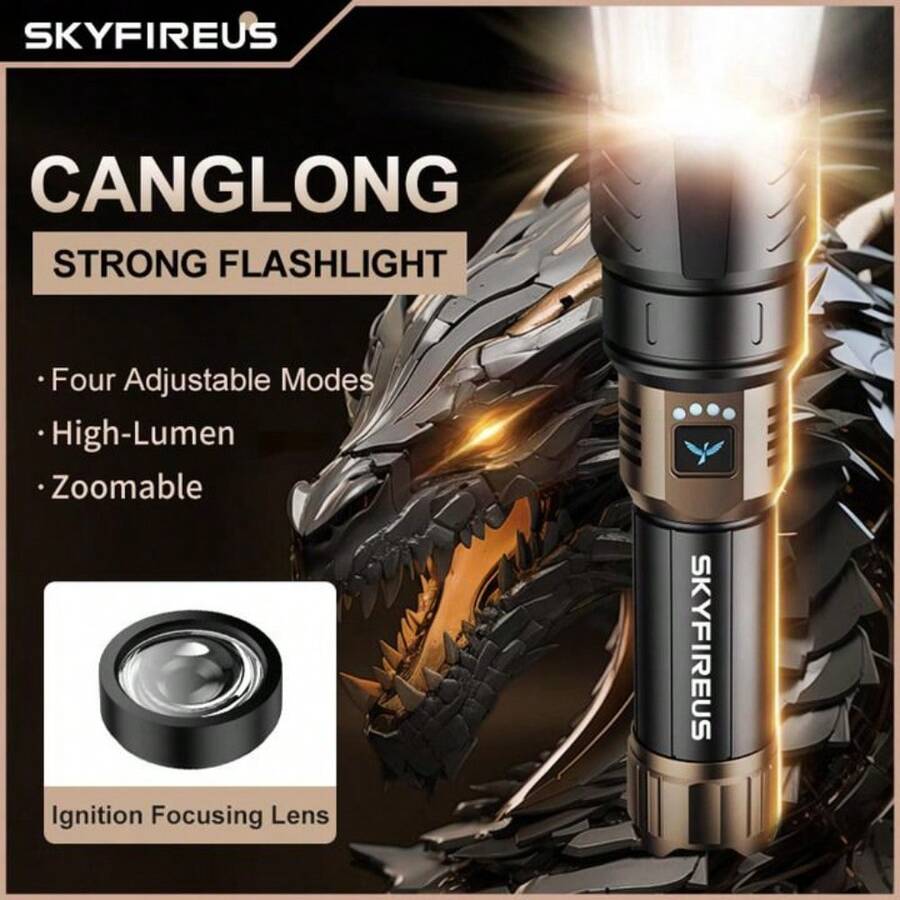 SKYFIRE Canglong Flashlight Strong Light Ultra Bright Outdoor Camping ...