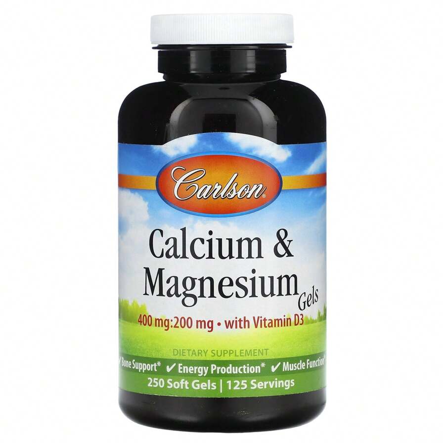 Carlson Calcium & Magnesium Gels With Vitamin D3, 250 Soft Gels | Mode ...