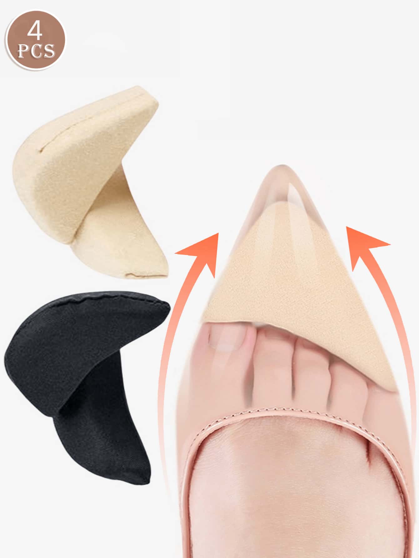 2 Pairs Of Breathable Sponge Soft Toe Plugs, Adjustable High Heel Shoe ...