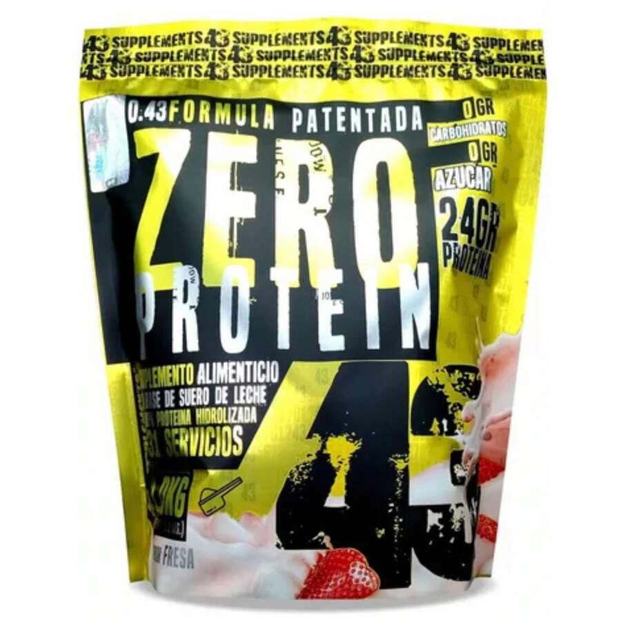 ZERO PROTEIN 43 SUPPLEMENTS 1KG STRAWBERRY FLAVOR, ZERO SUGAR, ZERO ...