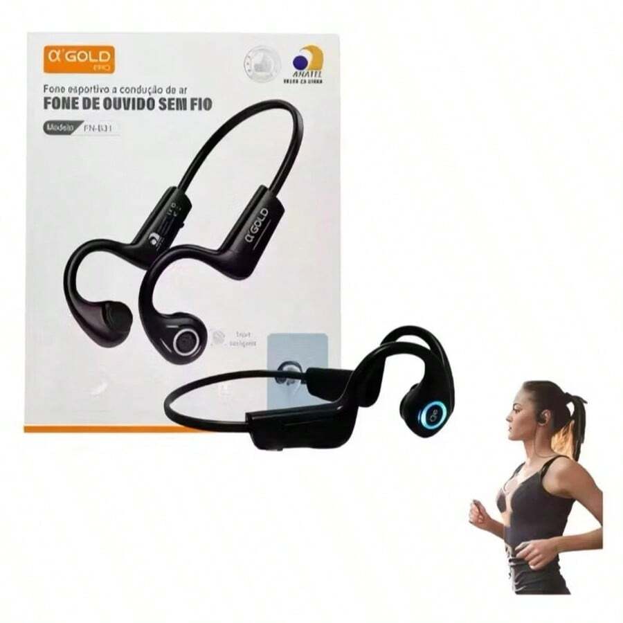 Fone Ouvido Sem Fio Gancho Orelha Esportivo Toque A'GOLD FN-B31 | SHEIN ...