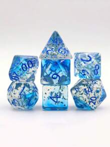 7-Piece Set Running Group Dice Game 20-Sided Dice Numbers Home Dice ...