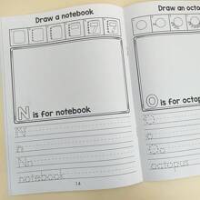 Lachilly ילדים אלפבית ספר עבודה (28 עמודים) לימוד אנגלית ABC אותיות ...