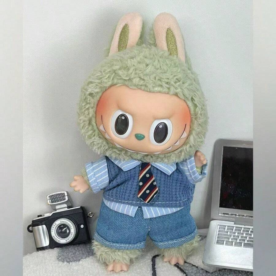 Labubu Doll Clothes Generation 1 & 2, 17cm Blind Box Labubu Standing ...