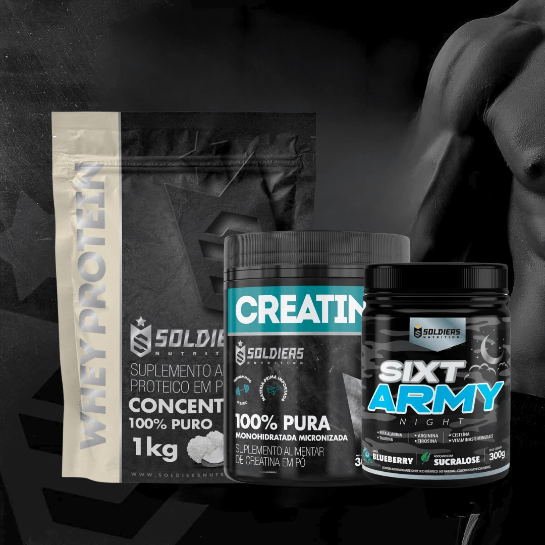SOLDIERS NUTRITION Kit: Whey Protein Concentrado 1kg+Creatina ...