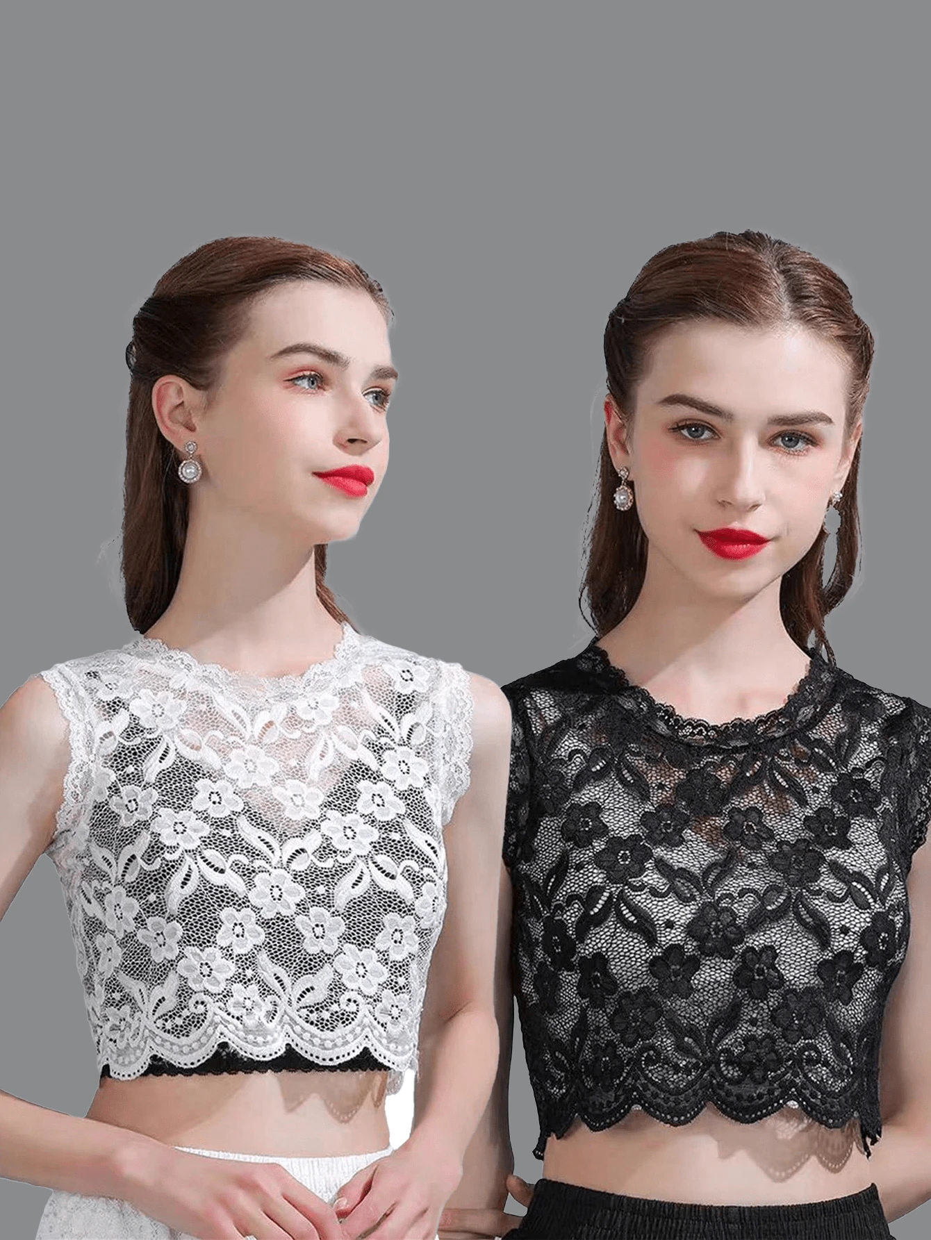 1pc Women's Black And White Lace Trim Anti-Emptied Chest Paste, Inner ...