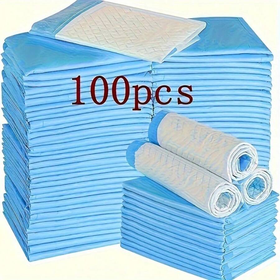 100 Pieces Super Absorbent 6-Layer Changing Pads, 33 X 45, Leak-Proof ...