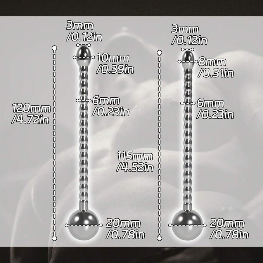 SM Male Metal Stainless Steel Penis Plug Sphere Urethral Sound Hollow ...