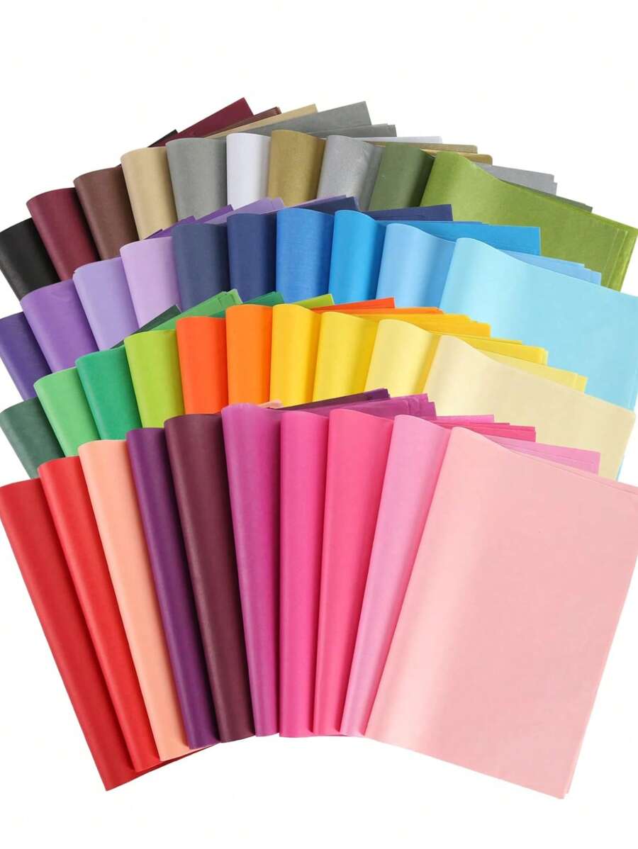 10pcs Paper Towel Gift Packaging, Different Colors 50* 75cm Handmade ...