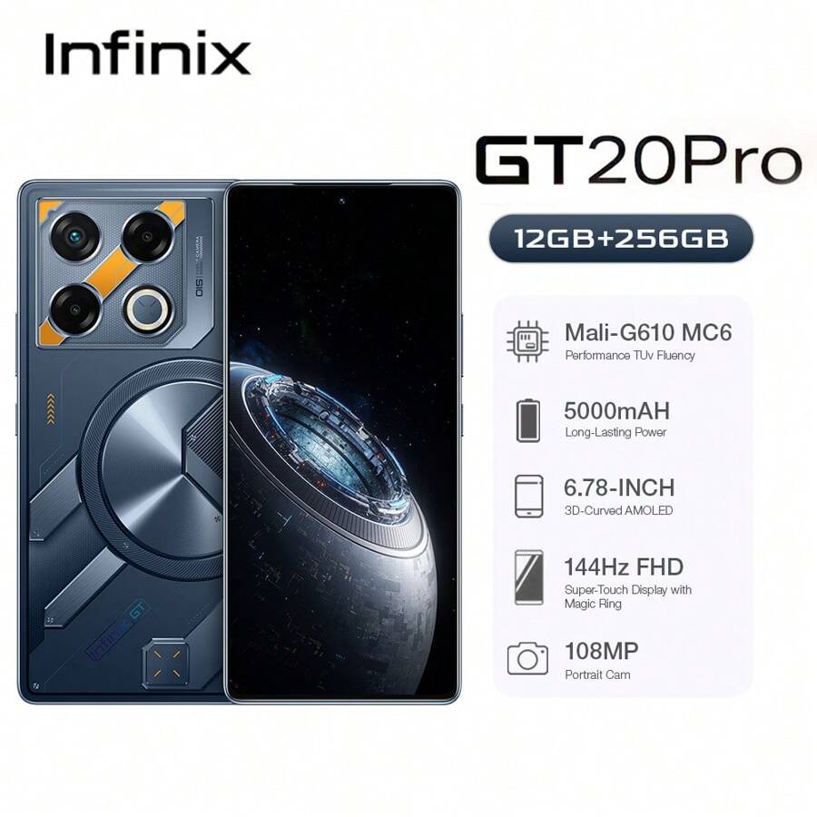 Infinix GT 20 Pro 5G Versión Global 12+12GB RAM 256GB 144Hz Pantalla AMOLED Teléfono para Gaming ...