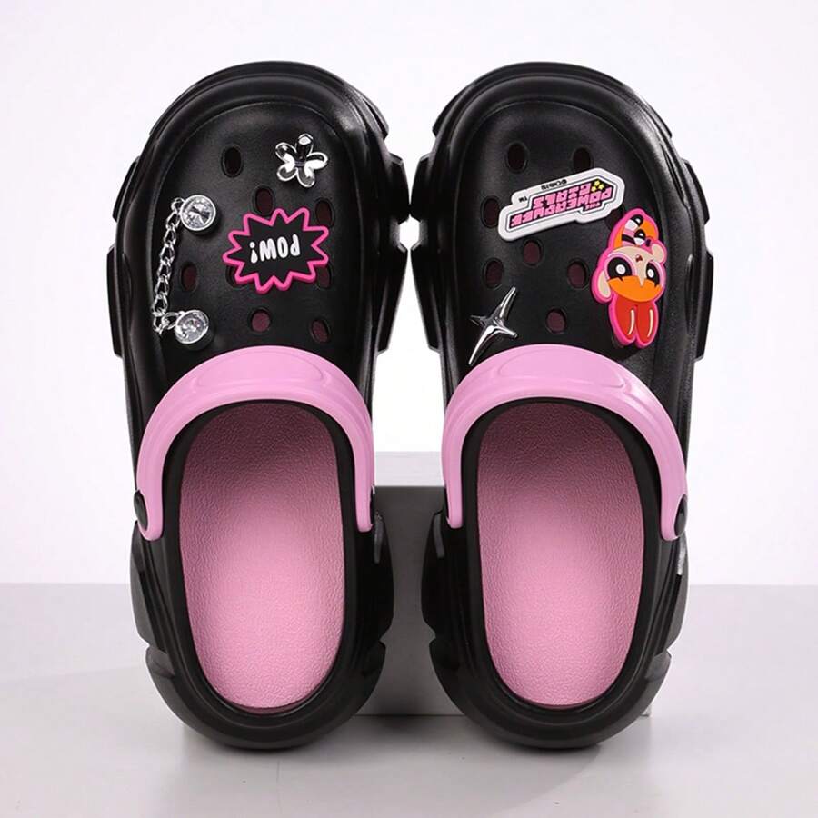 Miniso Powerpuff Girls Series Platform Fashionable Perforated Slippers ...