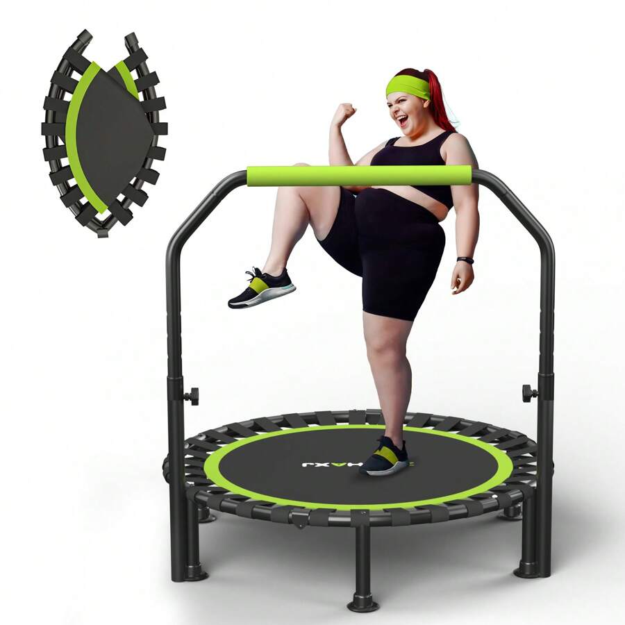 ZCMHAXJ Foldable Mini Trampoline, 40" Rebounder Trampoline For Adults ...