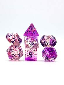 7-Piece Set Running Group Dice Game 20-Sided Dice Numbers Home Dice ...