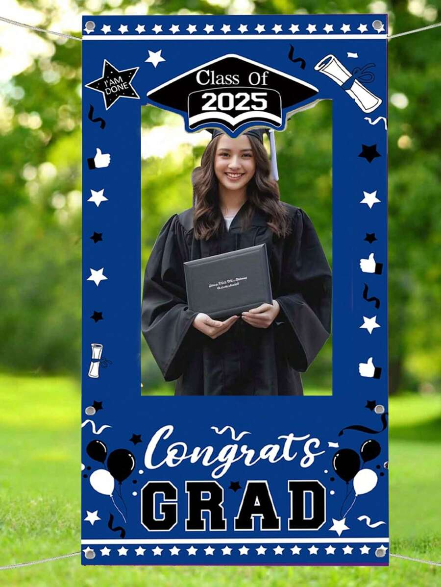 5.90ft*2.95ft/180cm*90cm - 2025 Graduation Party Decorations Gold ...