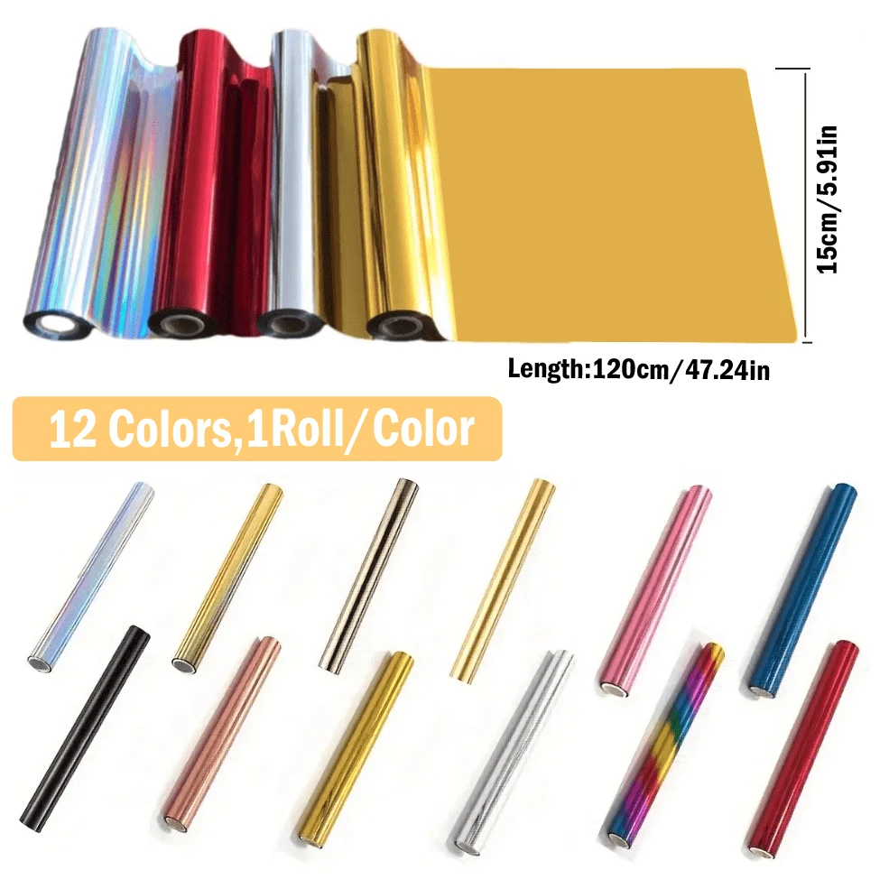 5.91inch X 47.24inch Colorful Toner Reactive Foils By Laser Printer And ...