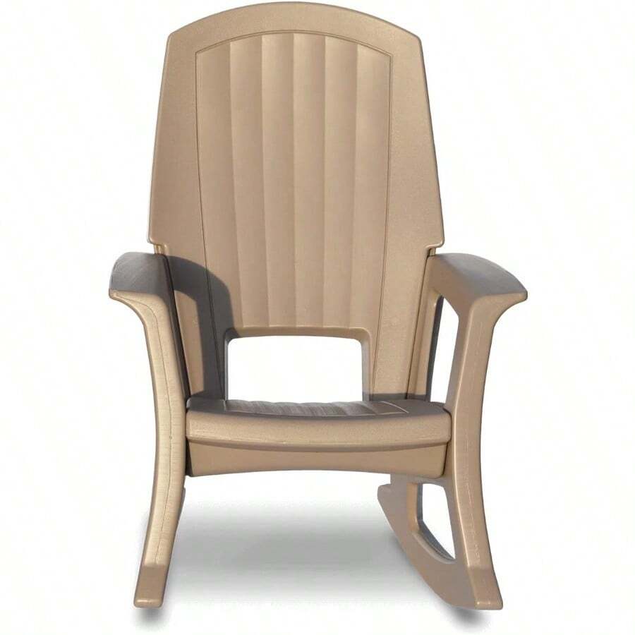 Heavy Duty Resin Rocking Chair, Low Maintenance All-Weather Rocker W ...