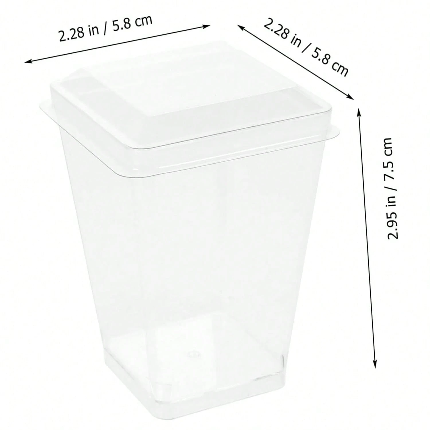 20/25/50/100 Stücke 5 Oz Kunststoff Dessert Becher mit Deckeln und Löffeln, Bananen Pudding ...
