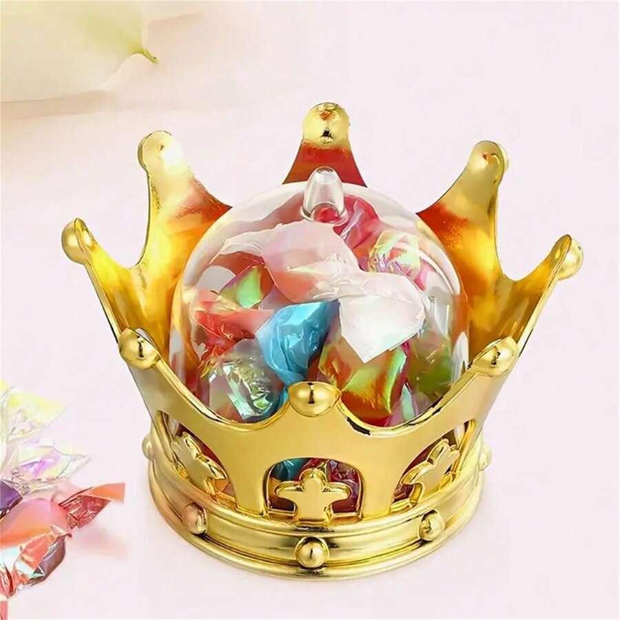 12Pcs Crown Candy Box With Dome, European Dessert Cup Candy Decorations ...