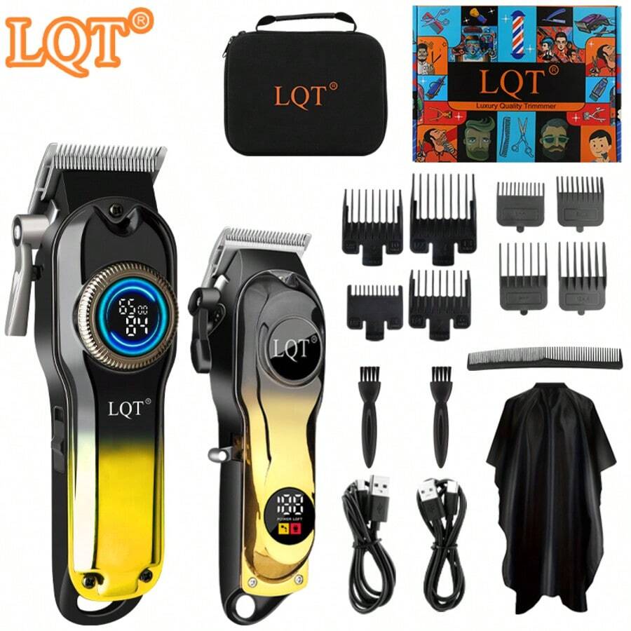 LQT LQT Professional Hair Clipper Set For Men, USB Rechargeable Lithium ...