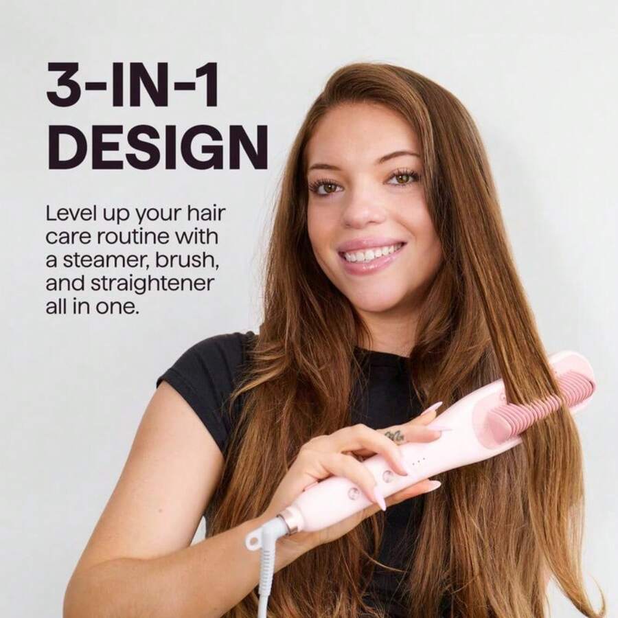 Wavy.Talk Steamline Pro Steam Straightener Brush-Ultimate Hair Hydration And 3X Faster ...