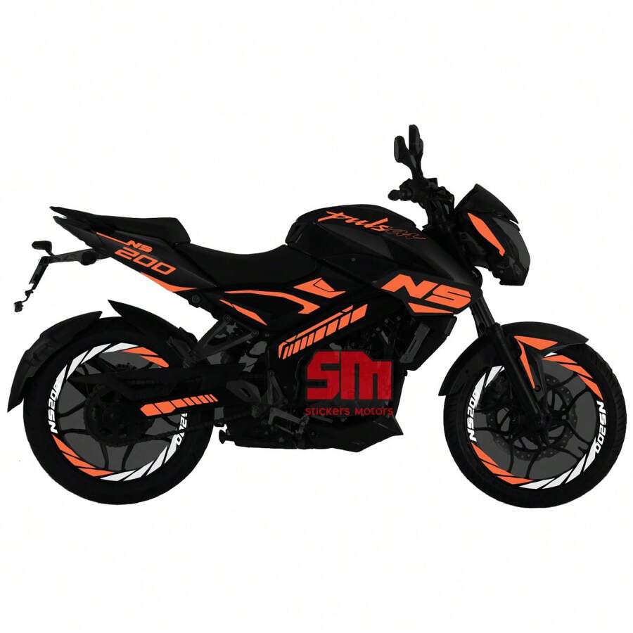 Pulsar NS 200 Sticker Kit, Reflective Sticker Kit For Pulsar NS200 ...