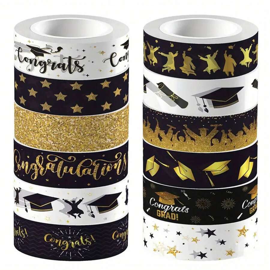 1 Roll Or 6 Rolls Graduation Season Planner Tape, Transparent ...