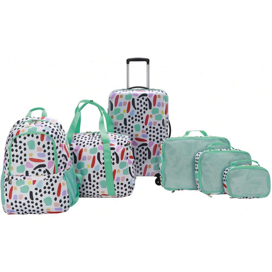& Party Mix 6 Piece Set, 21" Hardside Luggage, Duffel, Backpack, 3 ...