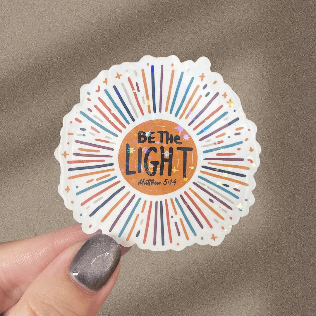Be The Light Sticker, Affirmation Stickers, Laptop Sticker, Water ...