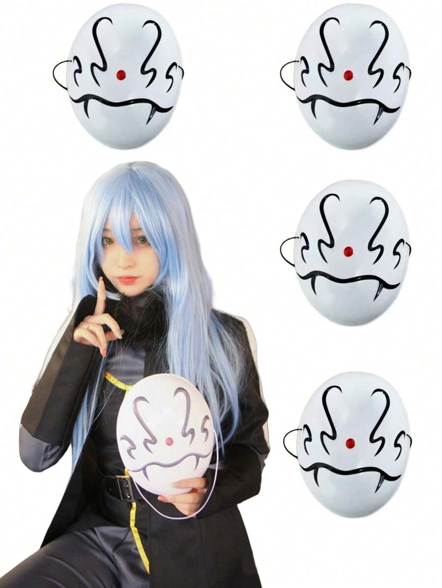 2pcs Slime Mask Cosplay Costume Uniform Anime Costume Set Mask ...