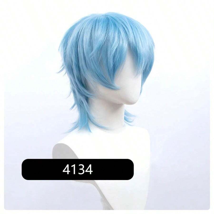 Synthetic Short Wigs Wolf Cut With Bangs Choppy Cosplay Party Wig For ...