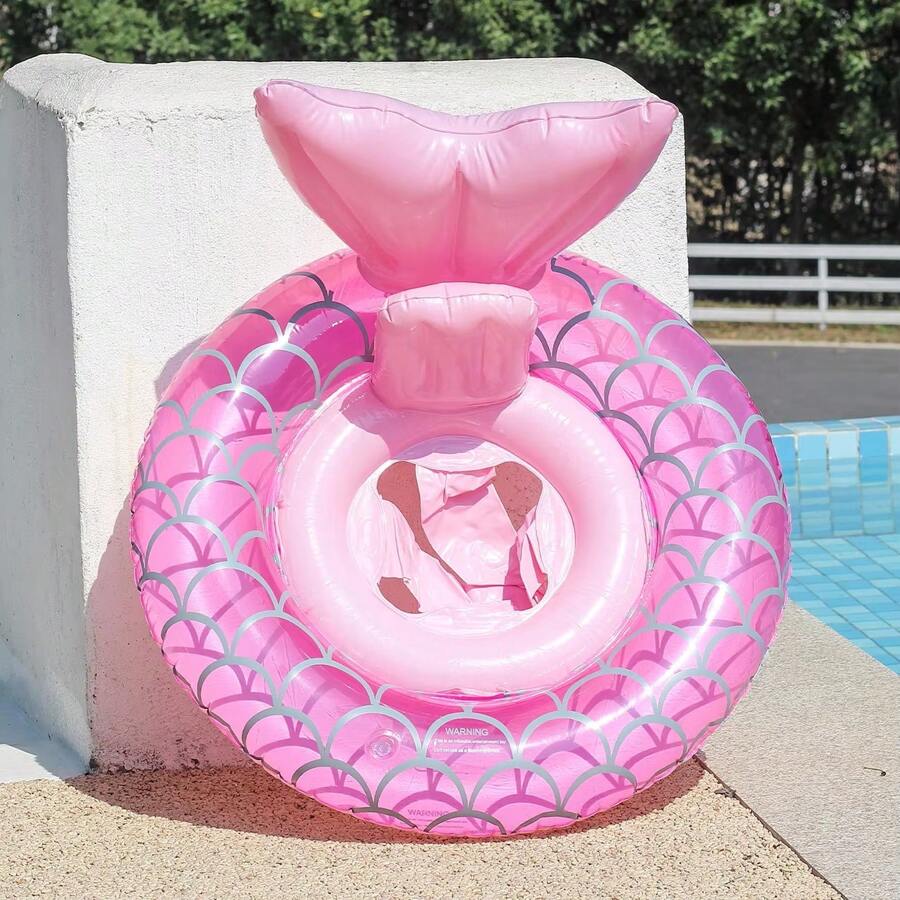 1pc Mermaid Pool Float, Kids Pool Tube Ring Summer Beach Inflatable ...