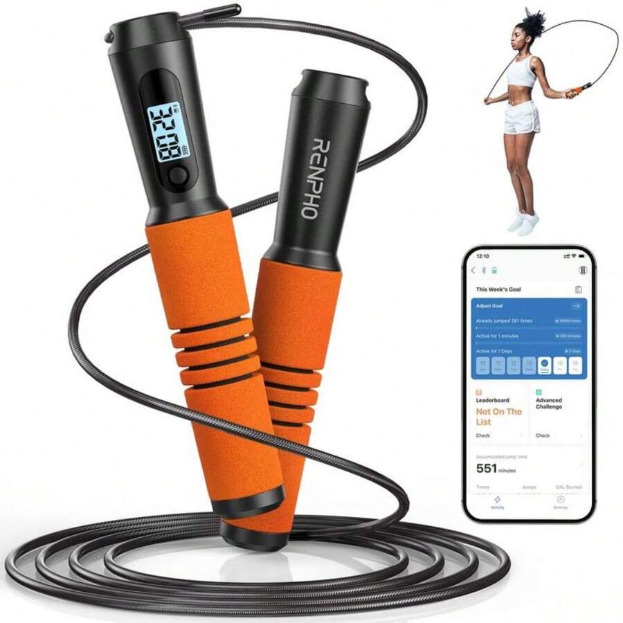 RENPHO Smart Jump Rope With APP Data Storage Tracking Analysis, Free ...