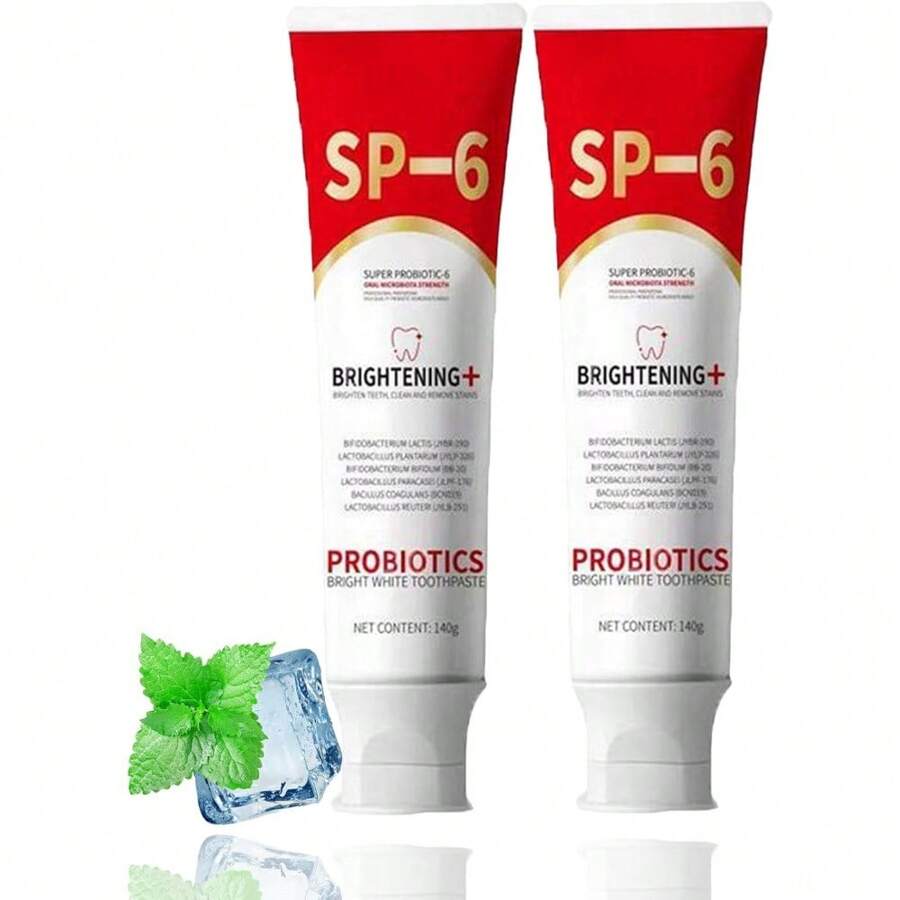 2 Pcs Whitening Toothpaste, Sp6 Probiotics Bright White Toothpaste, Sp ...