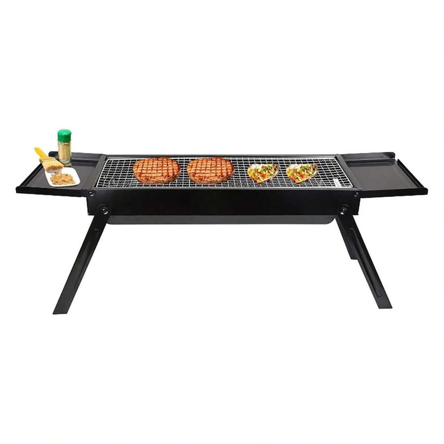 Folding Portable Barbecue Charcoal Grill, Barbecue Desk Tabletop ...