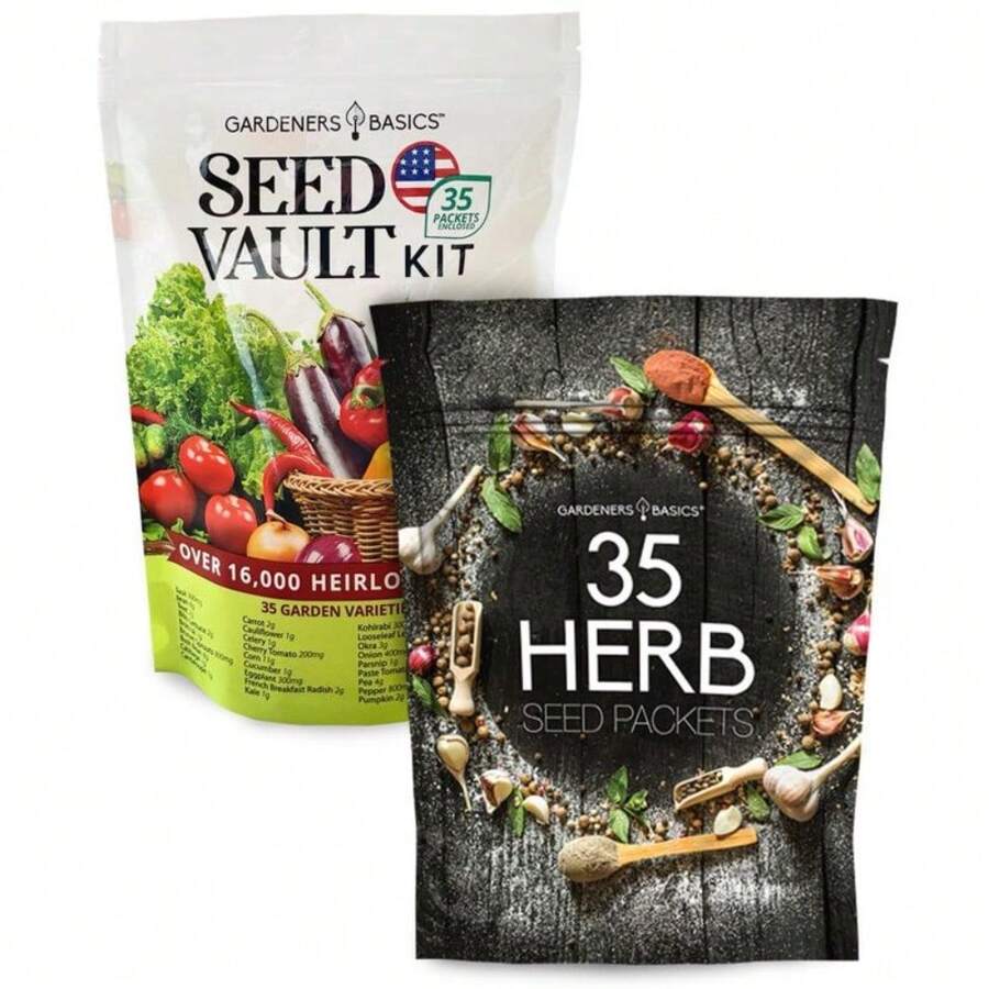 Gardeners Seed Vault Kit - 70 Varieties Of Vegetable And Herb Seeds For ...