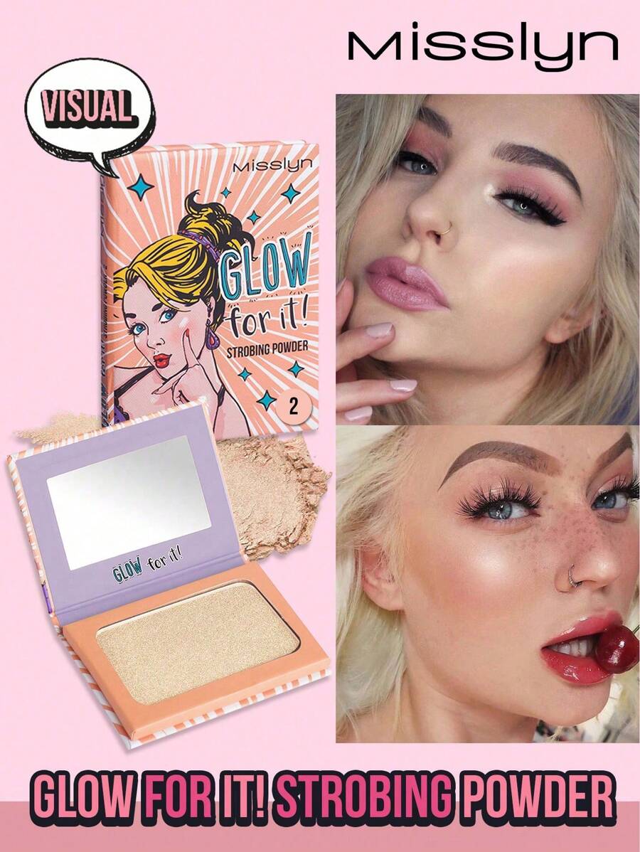 Misslyn GLOW For It! PÓ ILUMINADOR, Brilho, Fórmula Rica em Pigmento e ...