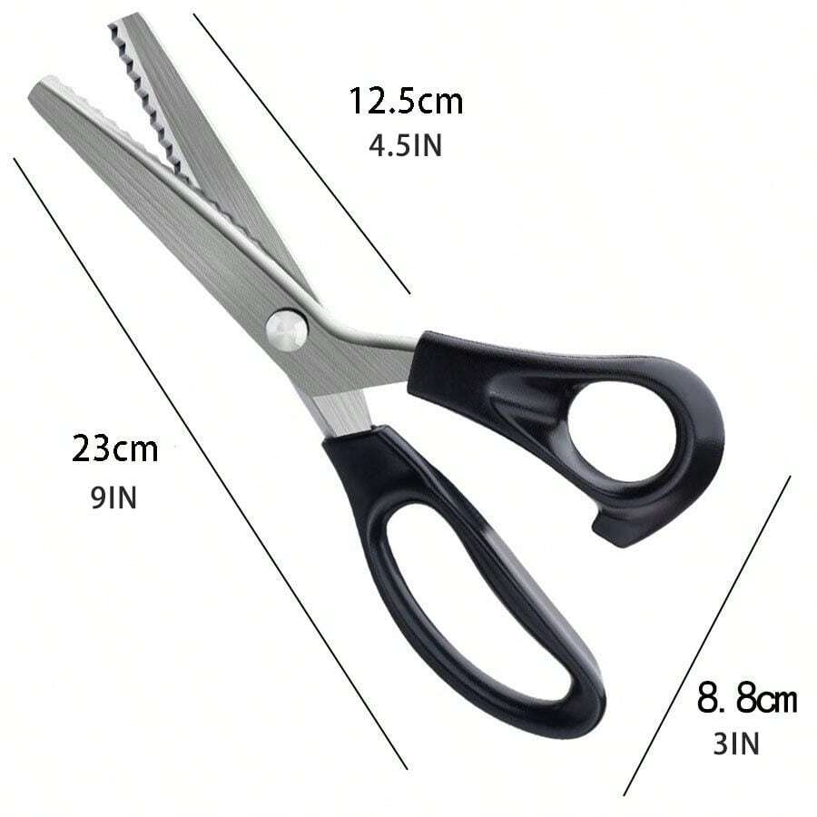 1 Piece Professional Stainless Steel Serrated Scissors, Double-Handed ...