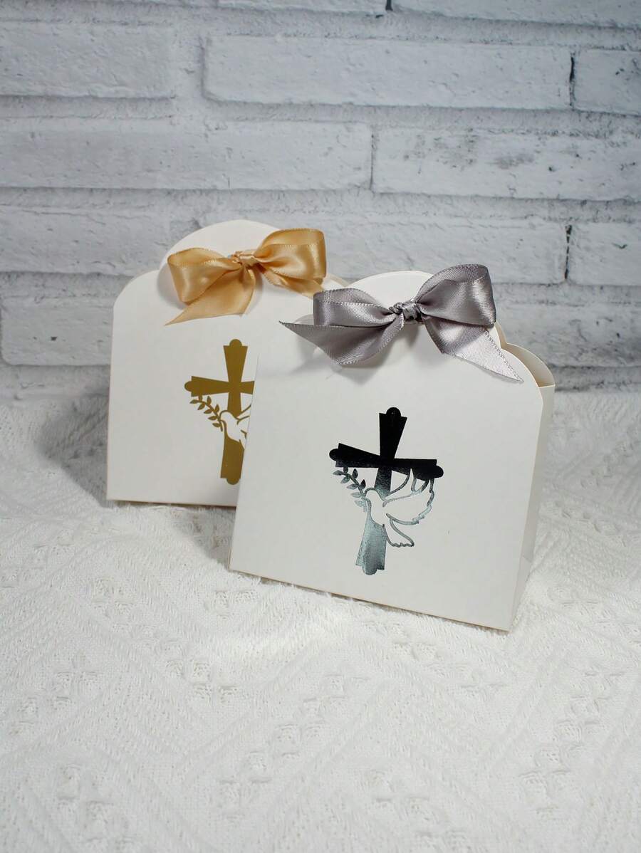 10pcs Retro Gift Boxes – Mini Favor Boxes With Cross & Do Ve Design ...