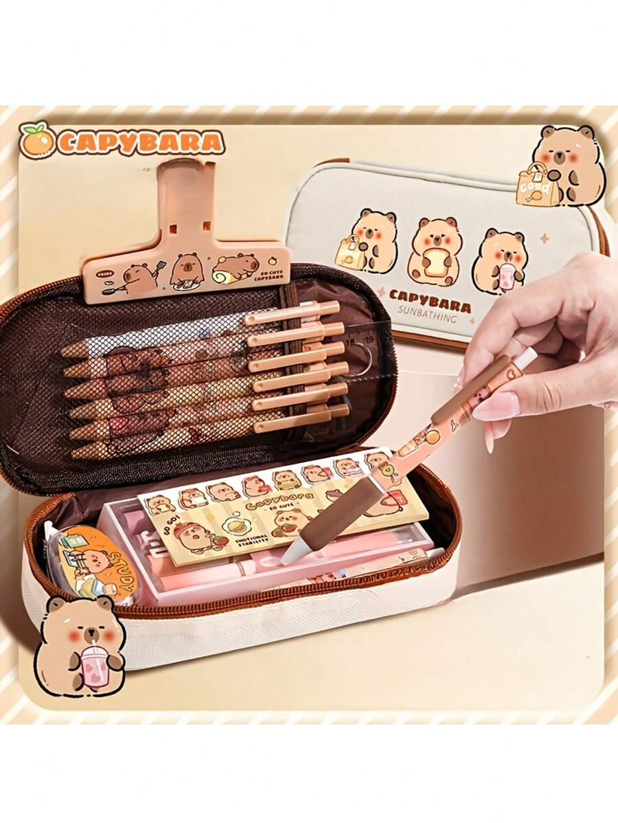 Capybara-Themed Stationery Gift Set, Including Notebook, Fountain Pen ...