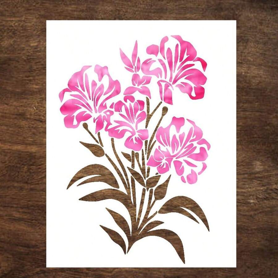 Azalea Stencil - Flower Stencils For Painting On Wood, Canvas, Paper ...