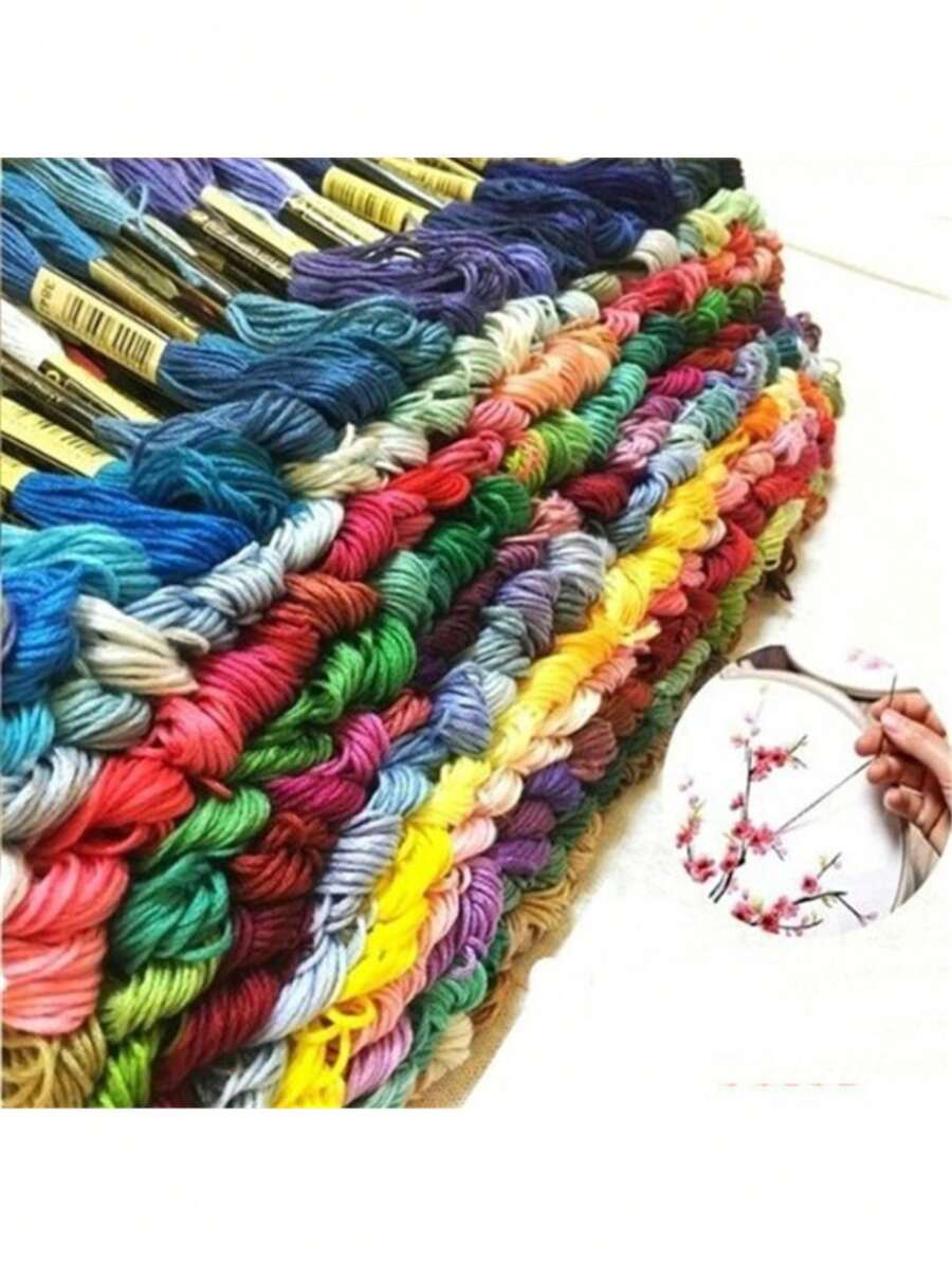 200/150/100/50/15 Colors Cross Stitch Embroidery Thread Set, Hand Woven ...