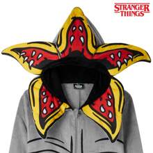 Stranger Things Fleece Onesie Hooded Zip Up Lounge Wear S-2XL Fluffy ...