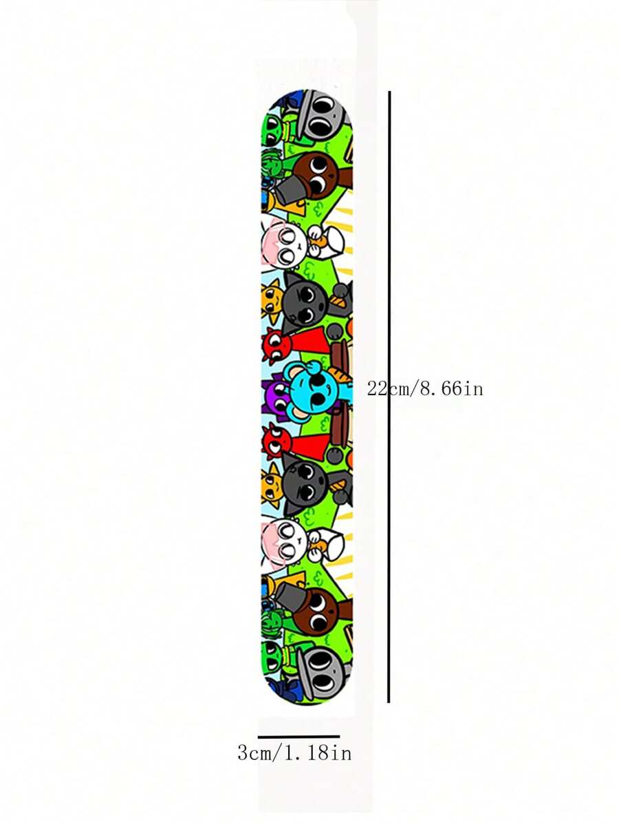 12pcs Sprunki Party Wrist Strap Clap Ring Slap Bracelets Snapping Rings ...