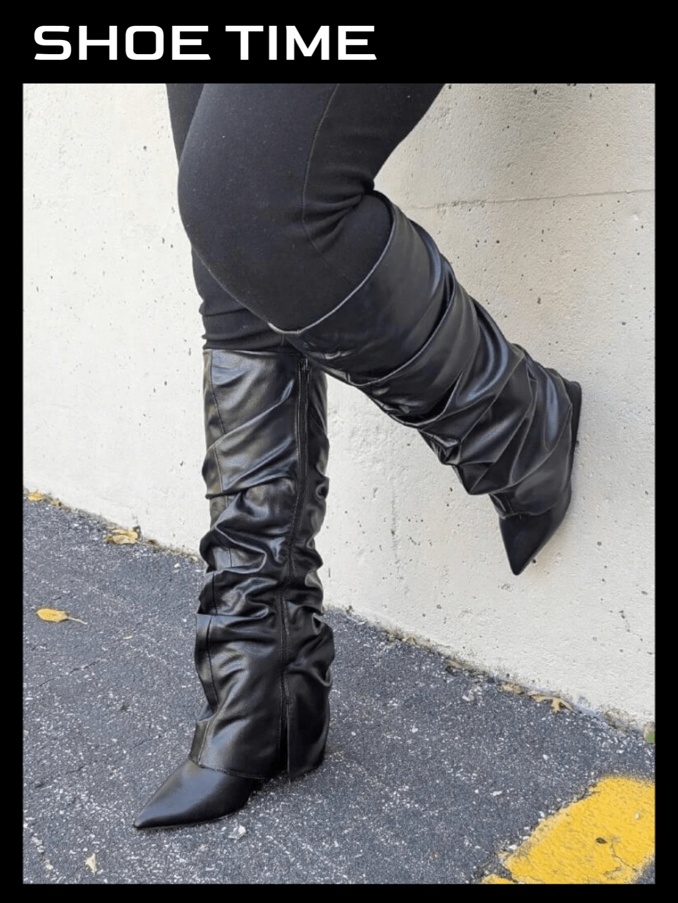 Women Tall Slouch Wedge Boots, Knee High Chic Look | SHEIN USA