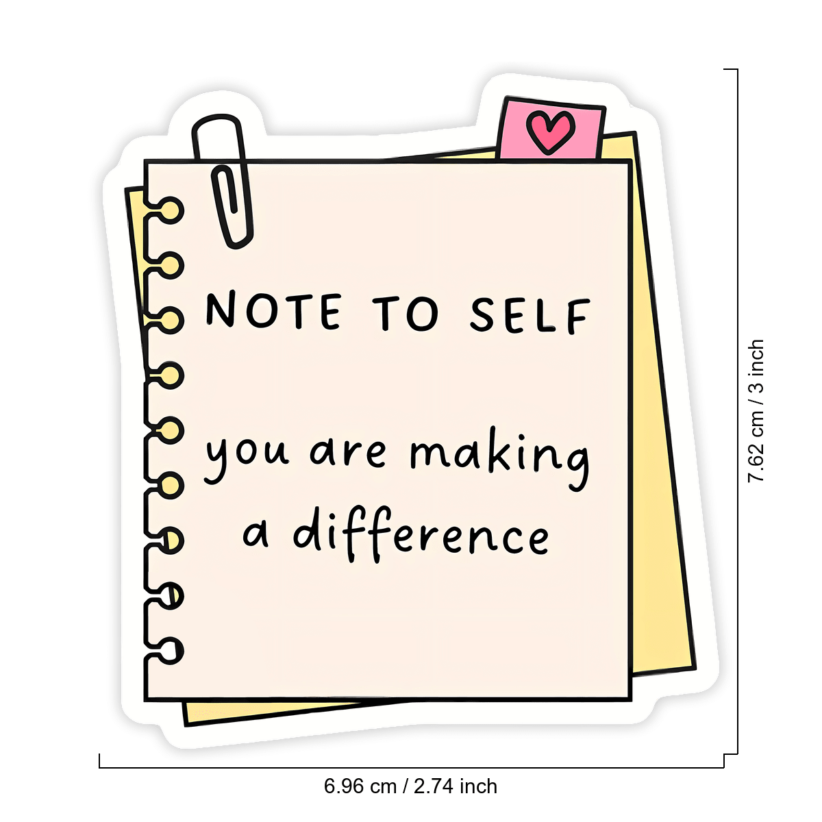 1PC Note To Self You Are Making A Difference Sticker, Inspirational ...