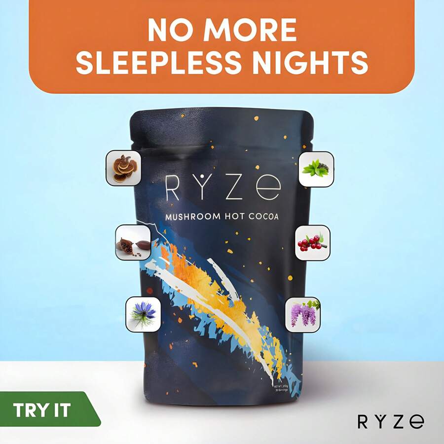 Mushroom Hot Cocoa I Melatonin Sleep Aid Keto Cocoa Powder With ...