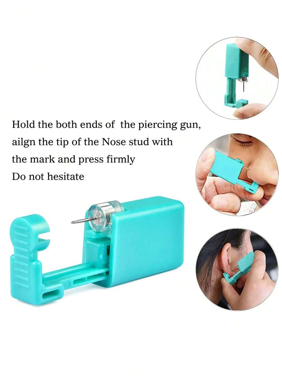 Piercing Gun Kit Self Piercing Earrings Gun Kit Piercing Kit Disposable ...