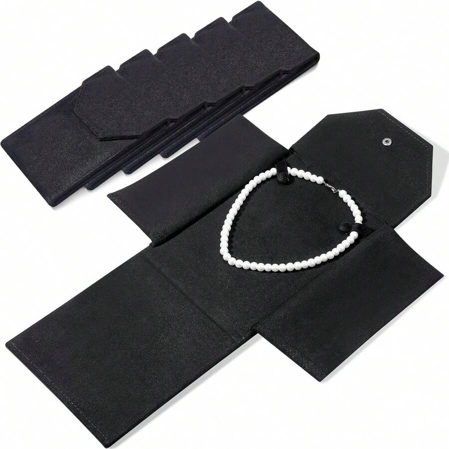6 Pcs Velvet Necklace Jewelry Display Folder Customize Travel Jewelry ...